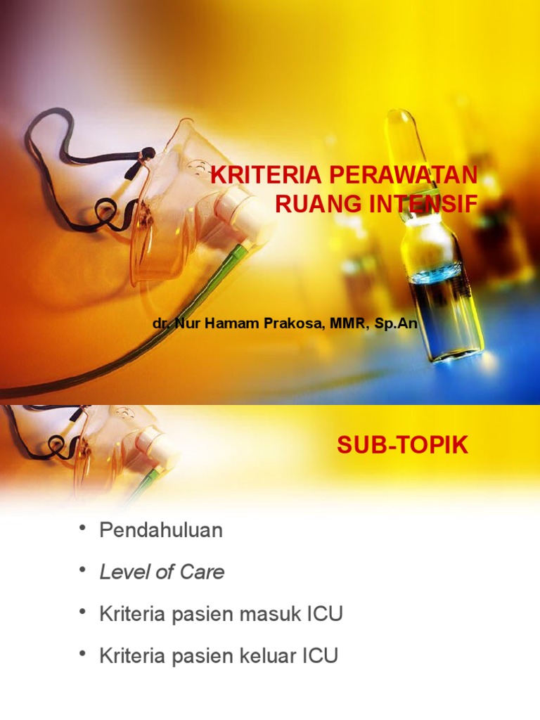 Kriteria Perawatan Ruang Intensif Ham | PDF | Kesehatan Holistik ...