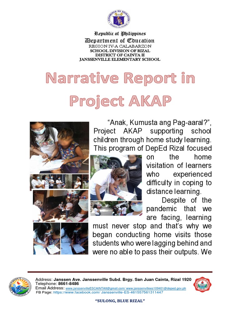 Grade2 Project-Akap Narrative-Report 2021 | Download Free PDF | Cognitive Science | Cognition