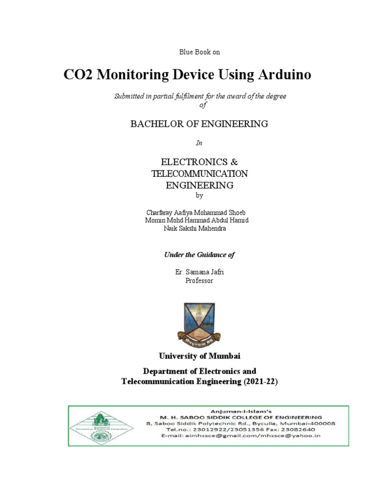 Project Report On Co2 Monitoring | PDF | Air Pollution | Carbon Dioxide
