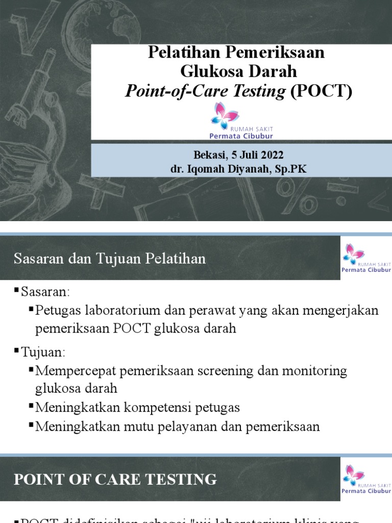 Materi Pelatihan POCT RSPC 5 Juli 2022 | PDF