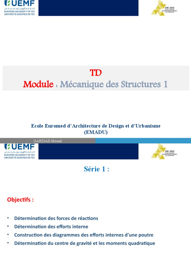 TD - Calcul Des Structures | PDF | Mécanique | Ingénierie mécanique