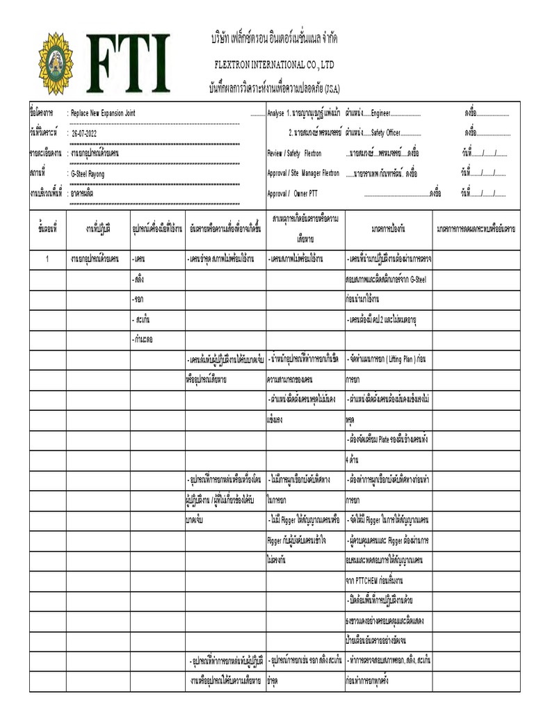 JSA งานยก | PDF