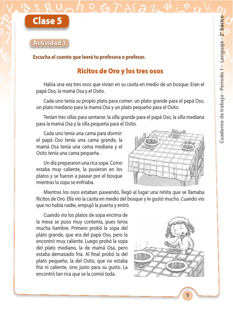 Actividades de Ricitos de Oro 2° grado | PDF | Osos | Ricitos de oro y ...