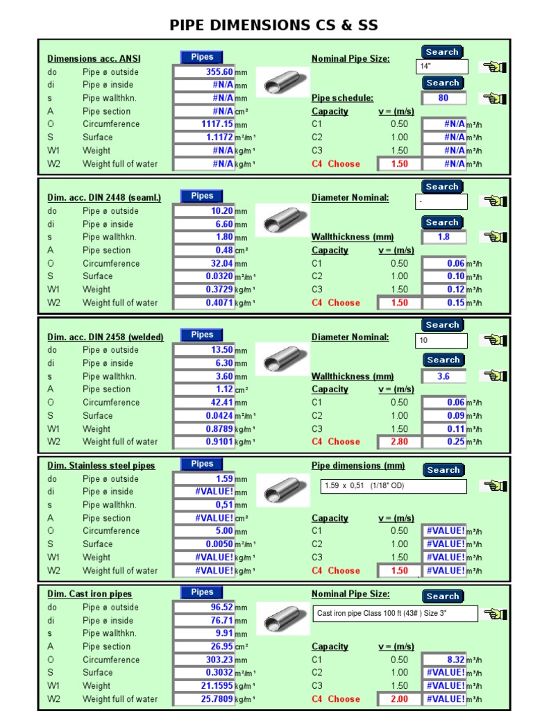 Pipe and Flange Dimensions Guide | PDF | Pipe (Fluid Conveyance) | Plumbing