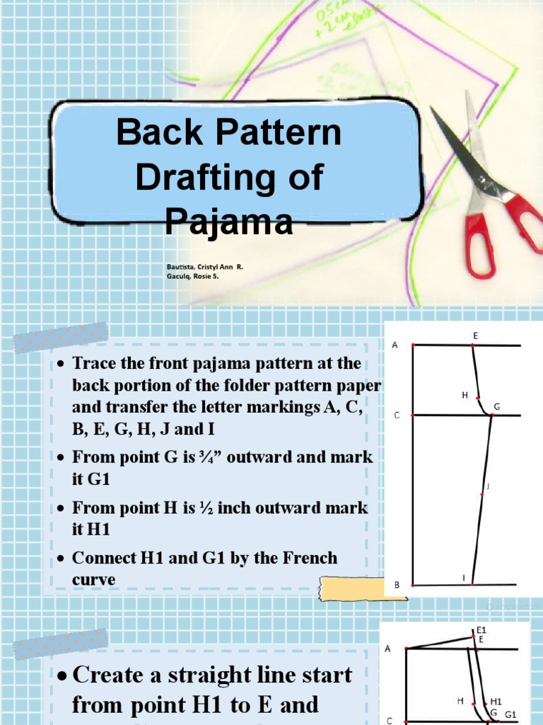 Pajama Back Pattern Drafting Guide | PDF