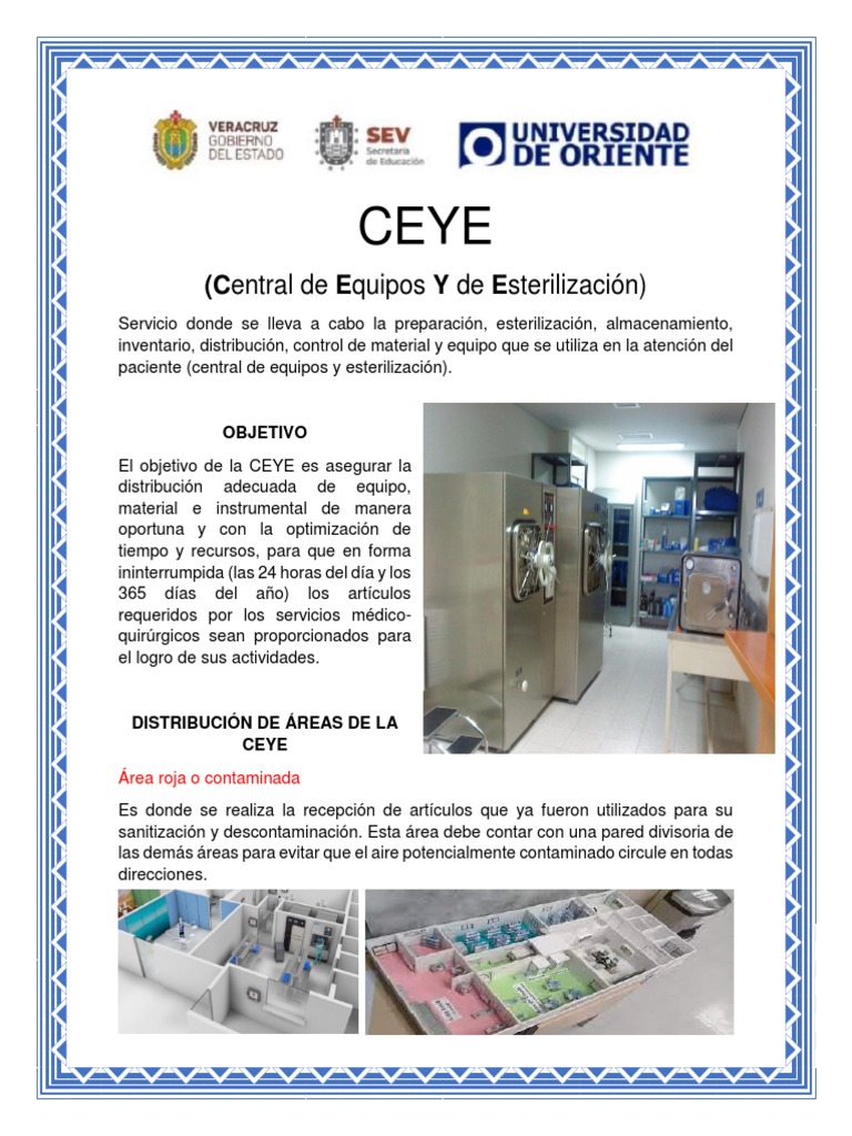 Funciones y áreas de la CEYE en hospitales | PDF | Esterilización ...