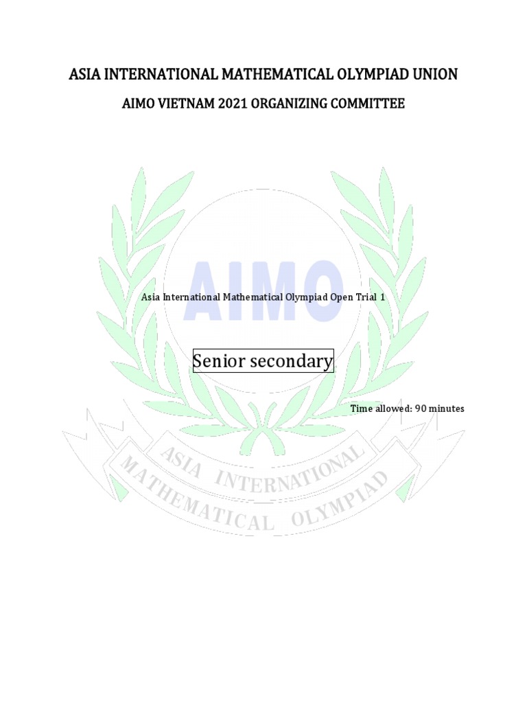 AIMO 10-11-12.1 | PDF | Elementary Mathematics | Mathematics