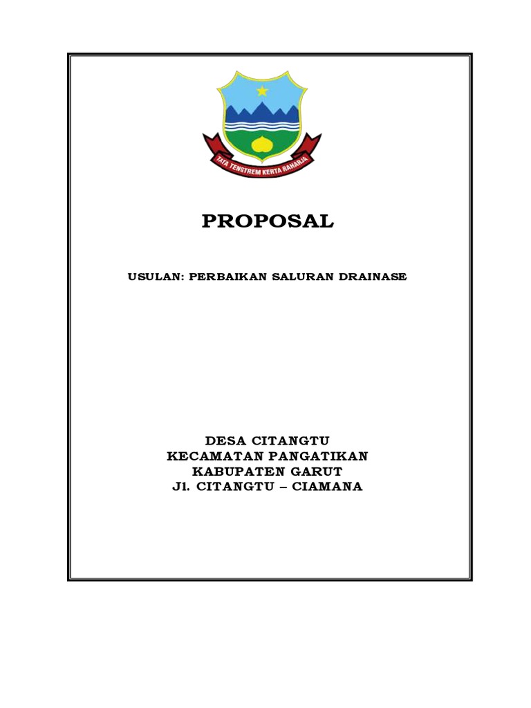 Proposal Perbaikan Drainase | PDF
