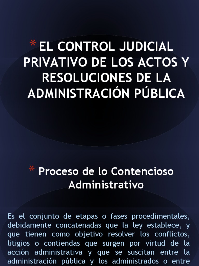 6 Presentacion El Control Judicial | PDF | Ley procesal | Sentencia (ley)