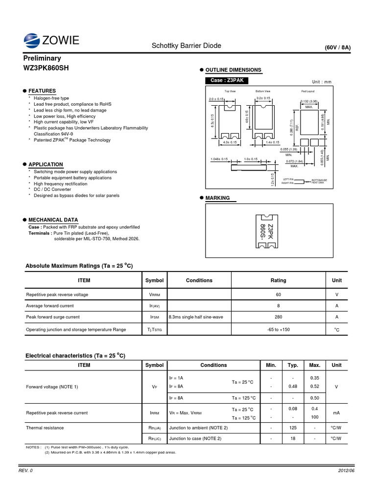 wz3 dioda shotkey barrier | PDF | Diode | Electrical Equipment