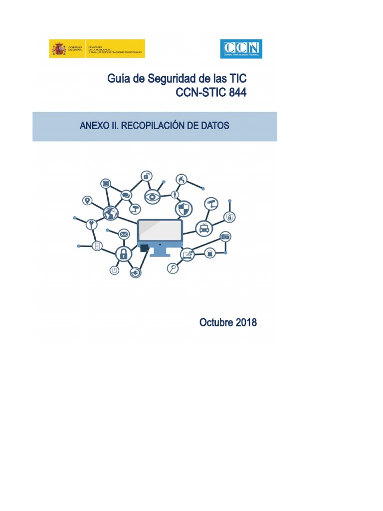 Ccn Stic 844 Ines Anexo Ii Recopilación De Datos Pdf Red Privada