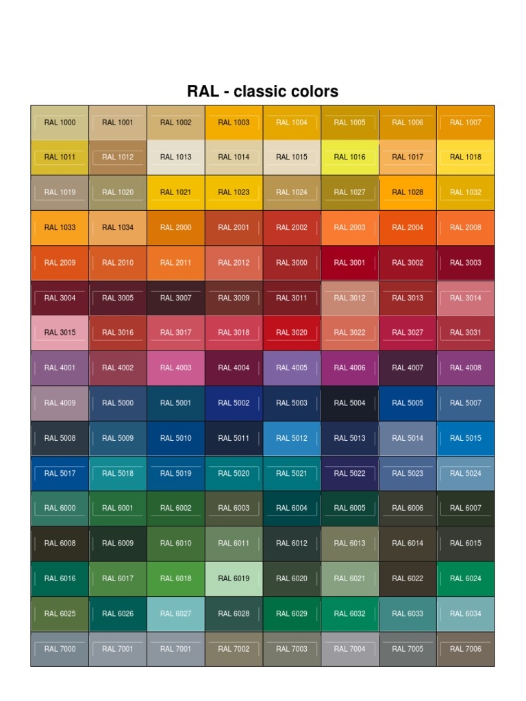 Ral Colors 2 | PDF | Yellow | Art Materials