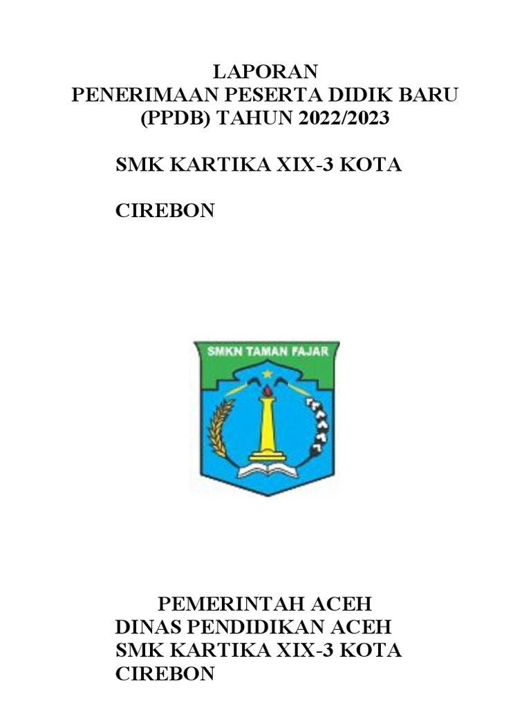 Contoh Laporan PPDB | PDF