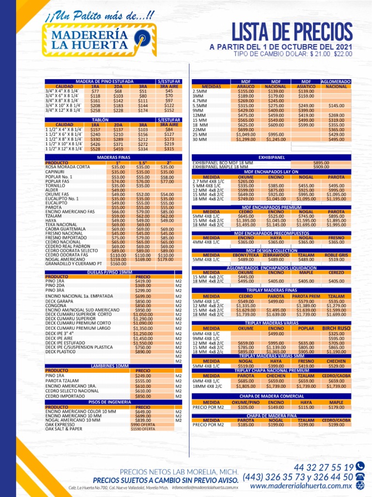 Lista de Precios | PDF