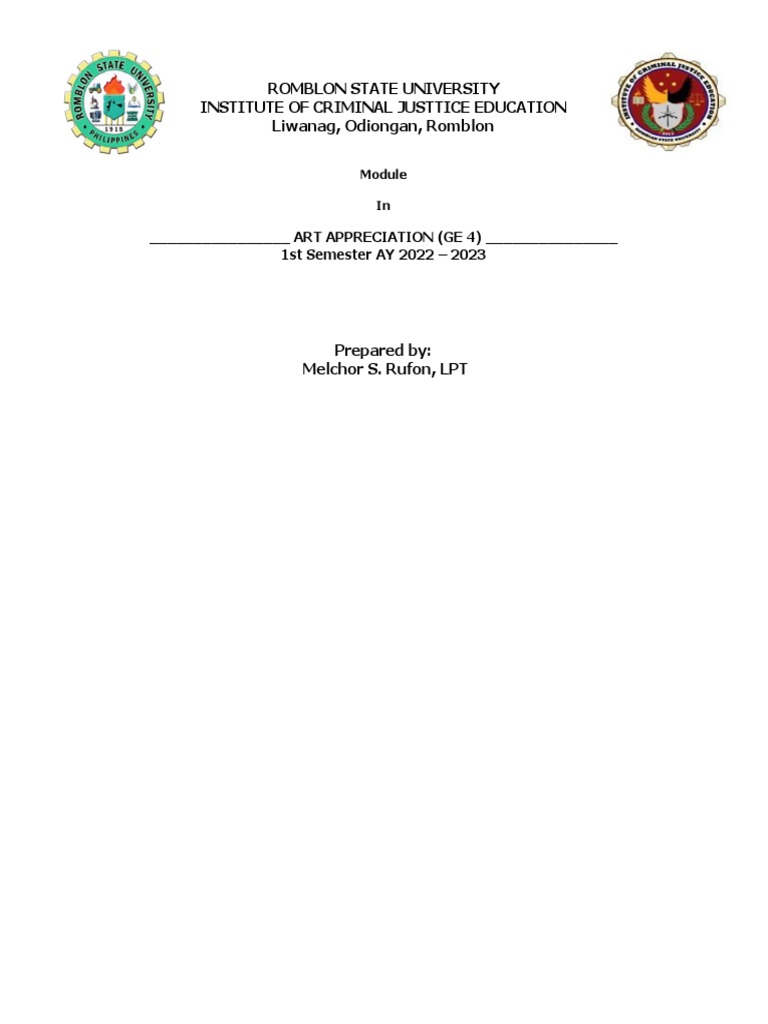 ART APPRECIATION - MODULE 1 - WEEK 1 | PDF