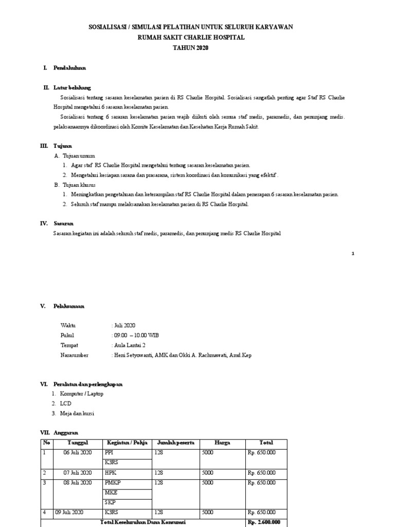 Proposal Pelatihan | PDF