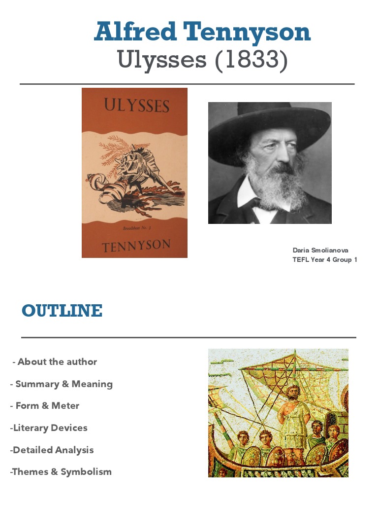 Tennyson Ulysses | PDF | Metre (Poetry) | Poetry