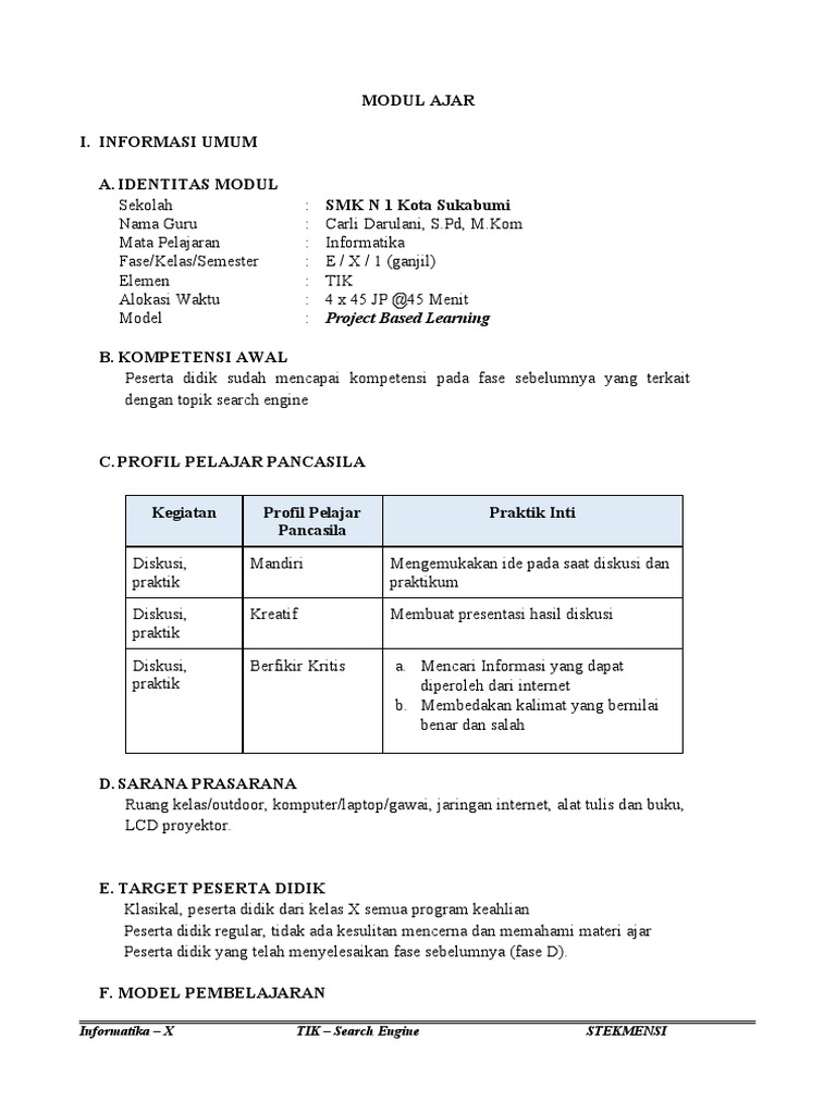 Modul TIK - Search Engine | PDF