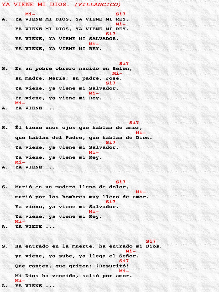 Ya Viene Mi Dios | PDF