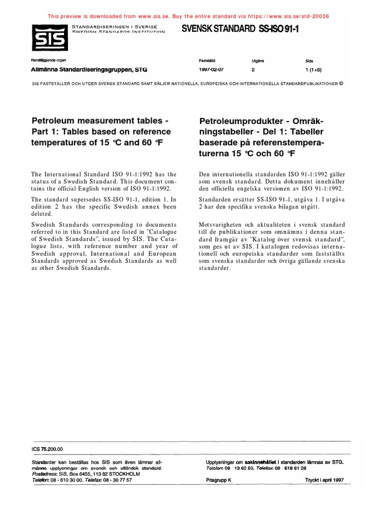 Ss Iso 91 1 en PDF | PDF | Metrology | Physical Quantities