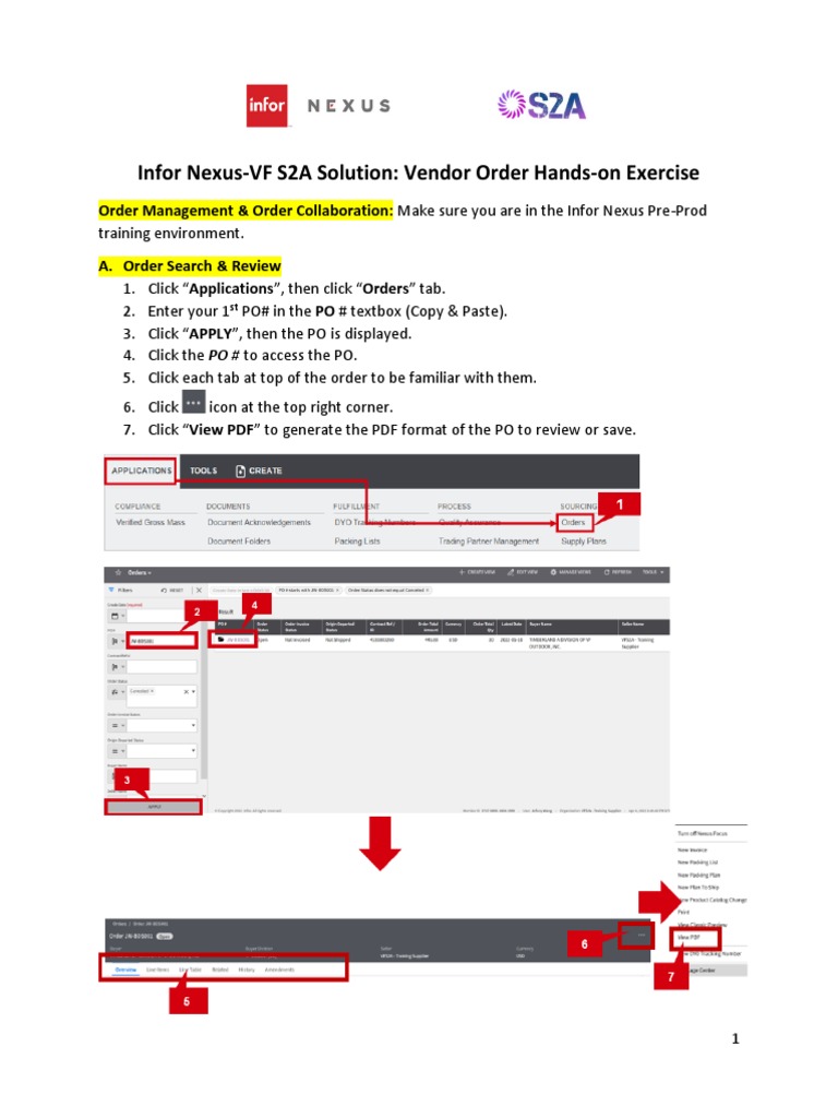 VF S2A Partner Hands On Script - Order Management+OC | PDF | Software Engineering | Operating ...