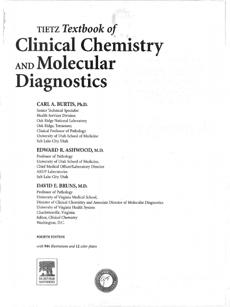 Textbook of Clinical Chemistry and Molecular Diagnostics by Tietz 4th ...