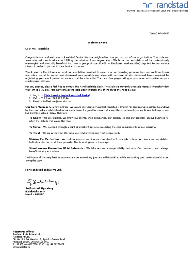 Click Here To Log in Randstad Portal: Registered Office | Download Free ...