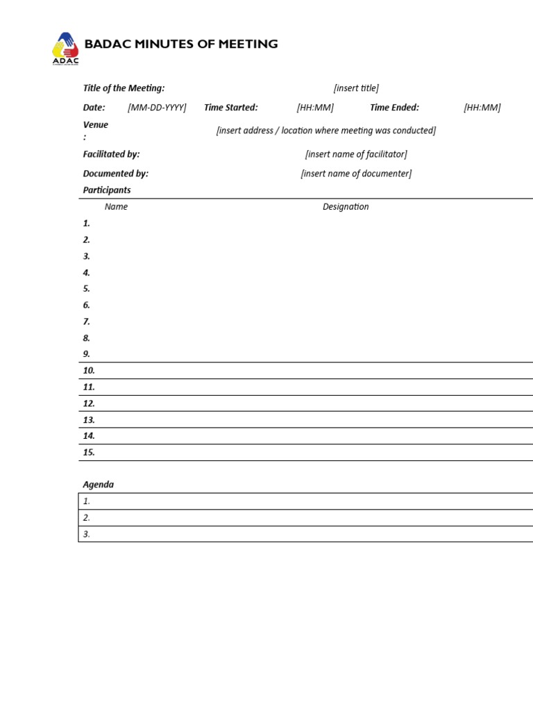 BADAC Meeting Minutes Summary | PDF | Career & Growth | Technology ...