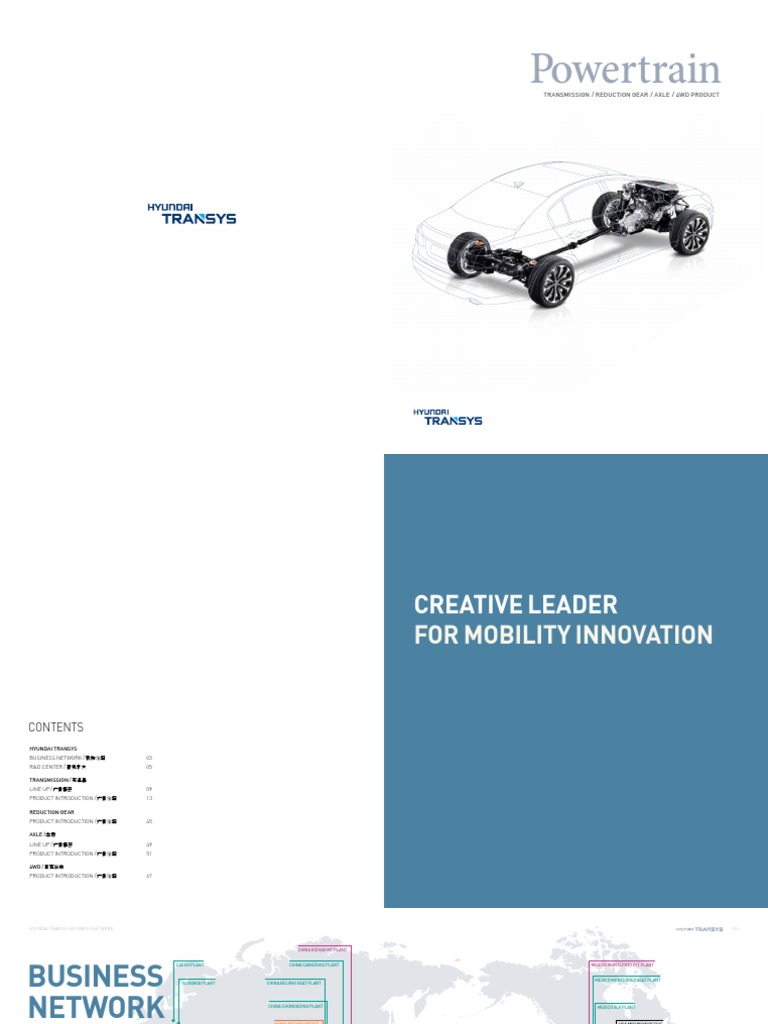 Powertrain: Transmission / Reduction Gear / Axle / 4Wd Product | PDF ...