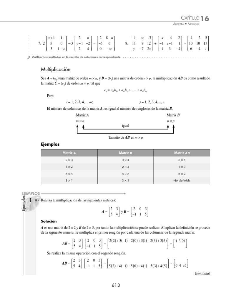 Multiplicacion de Matrices | PDF | Matriz (Matemáticas) | Determinante