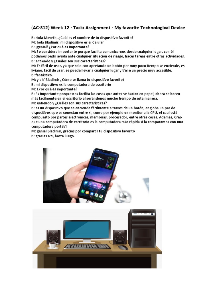 My Favorite Technological Device | PDF