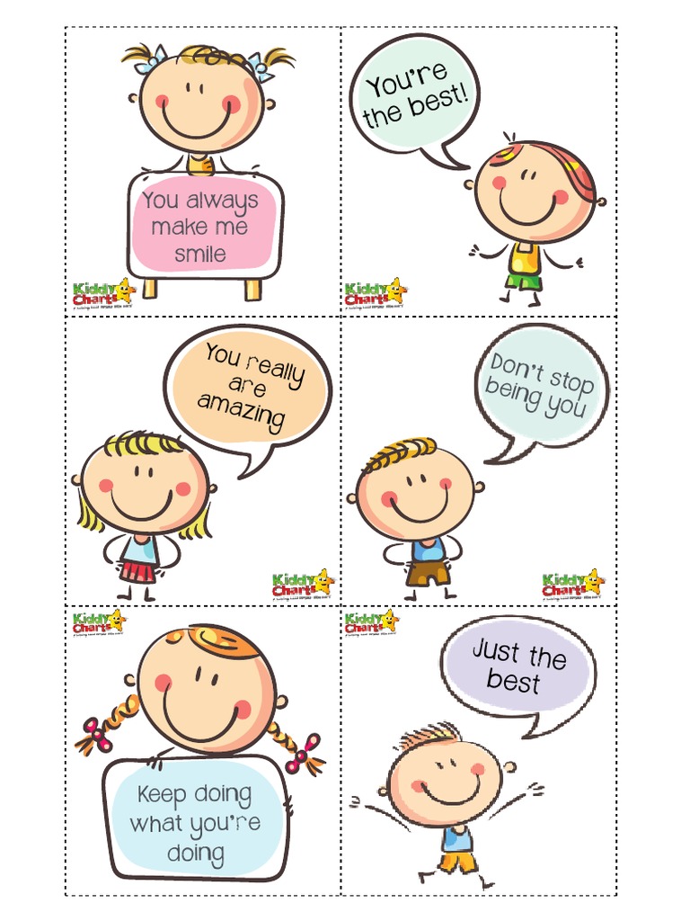 Compliment Cards For Kids | PDF