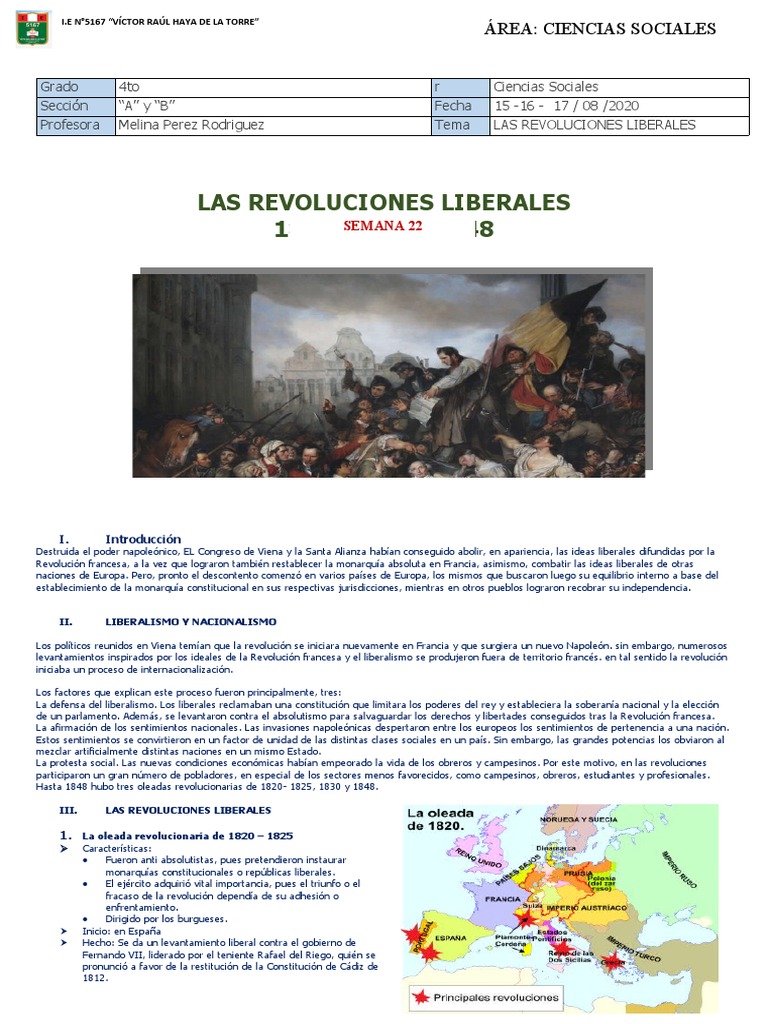 Revoluciones Liberales del Siglo XIX | PDF | Francia | revolución Francesa