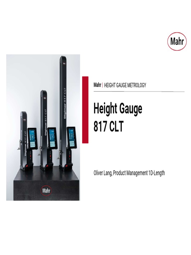 Digimar 817 CLT Height Gauge Features | PDF | Usb | Bluetooth