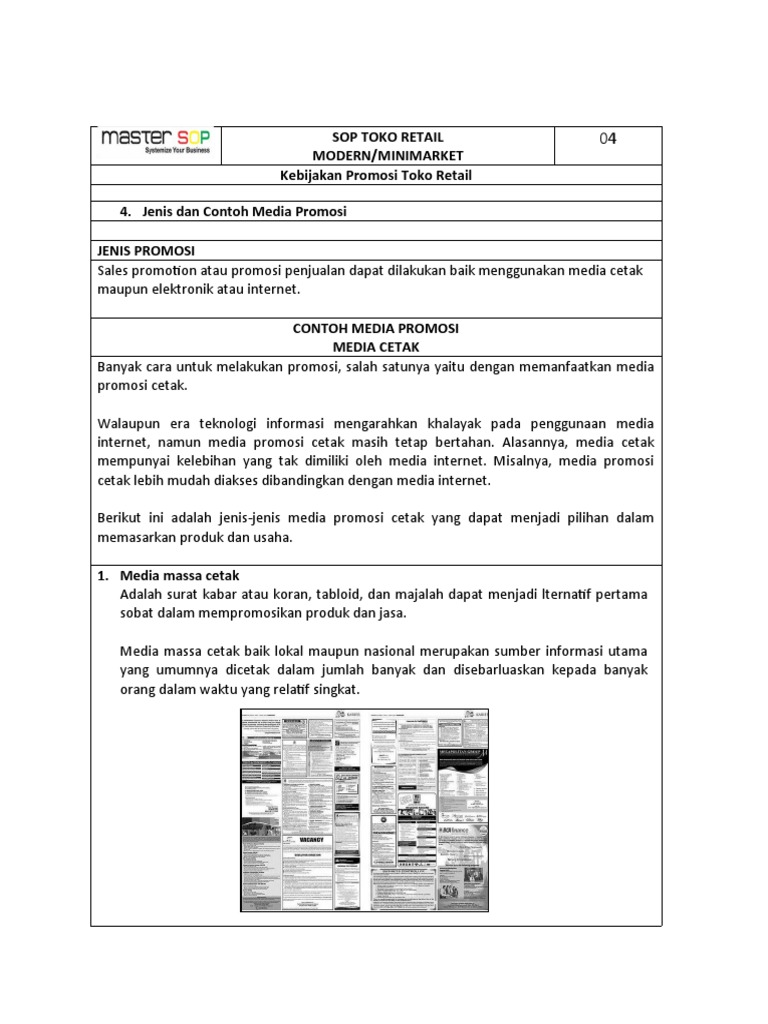 Jenis Dan Contoh Media Promosi | PDF