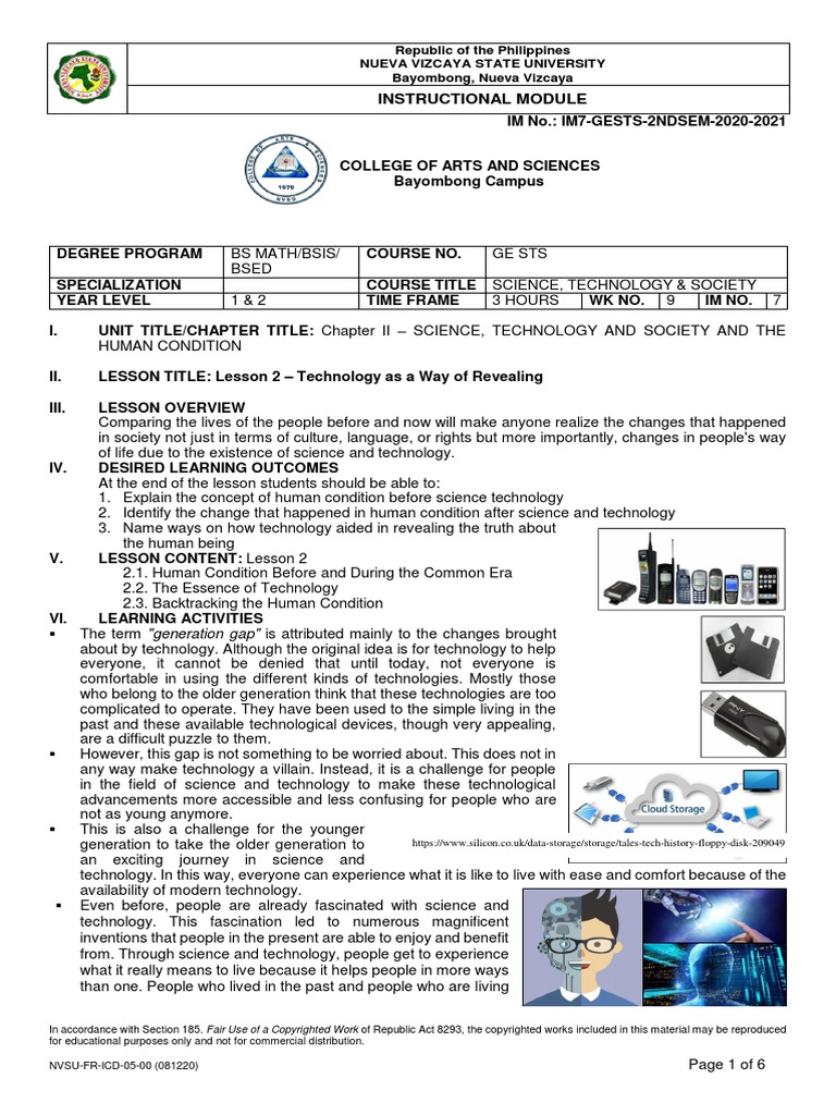 Module No. 7 - GE STS - 2nd Sem AY 2020-2021 | PDF