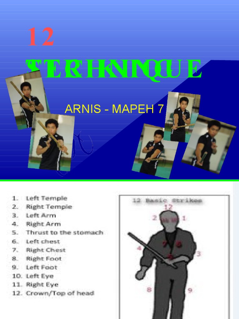Striking Technique S: Arnis - Mapeh 7 | PDF