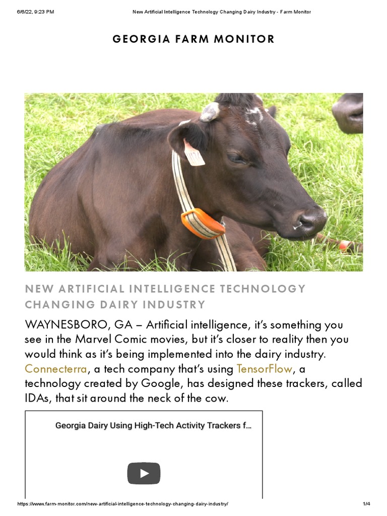 New Artificial Intelligence Technology Changing Dairy Industry - Farm ...