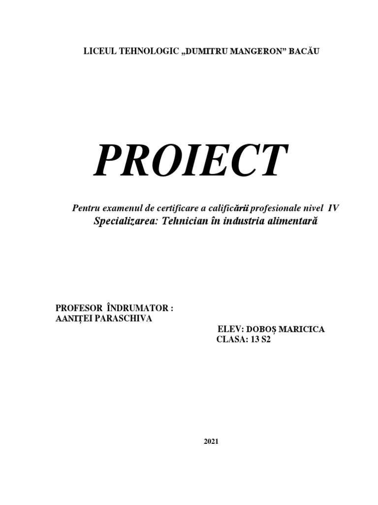Vinul Rosu Proiect Final Maris | PDF