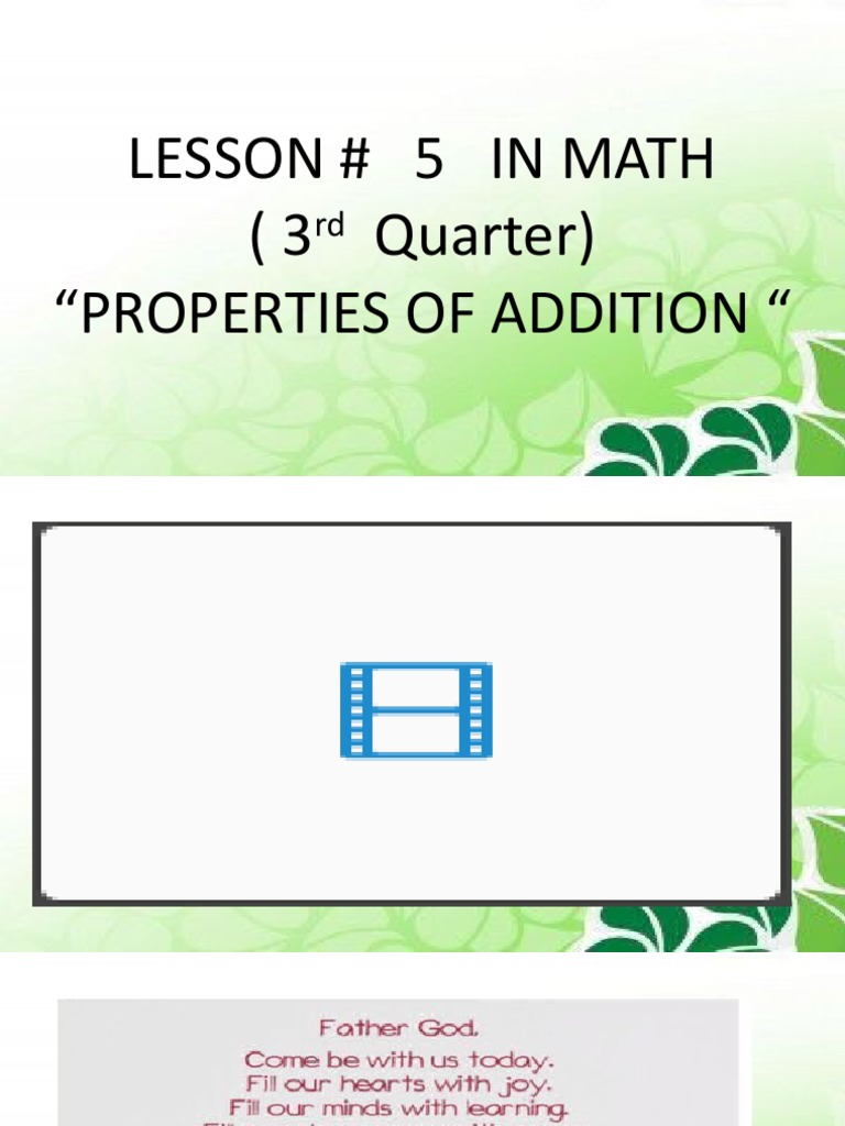 Properties of Addition | PDF