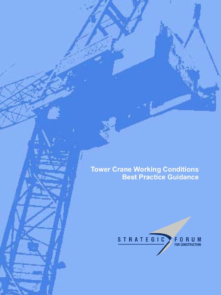 SCC Tower Crane Best Practice Guidance | Download Free PDF | Occupational Safety And Health ...