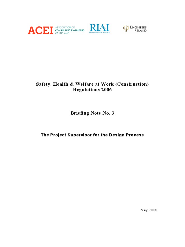 Briefing Note 3 PSDP - Final May 2008 | PDF | Risk | Occupational ...