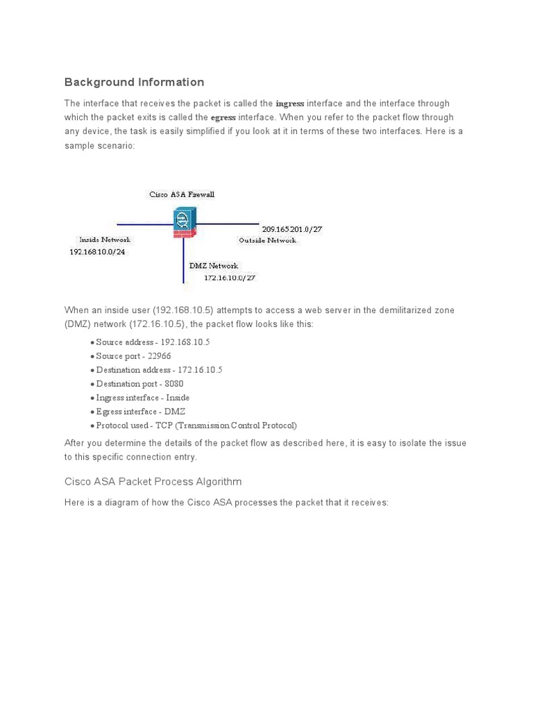 Background Information: Cisco ASA Packet Process Algorithm | PDF | Transmission Control Protocol ...