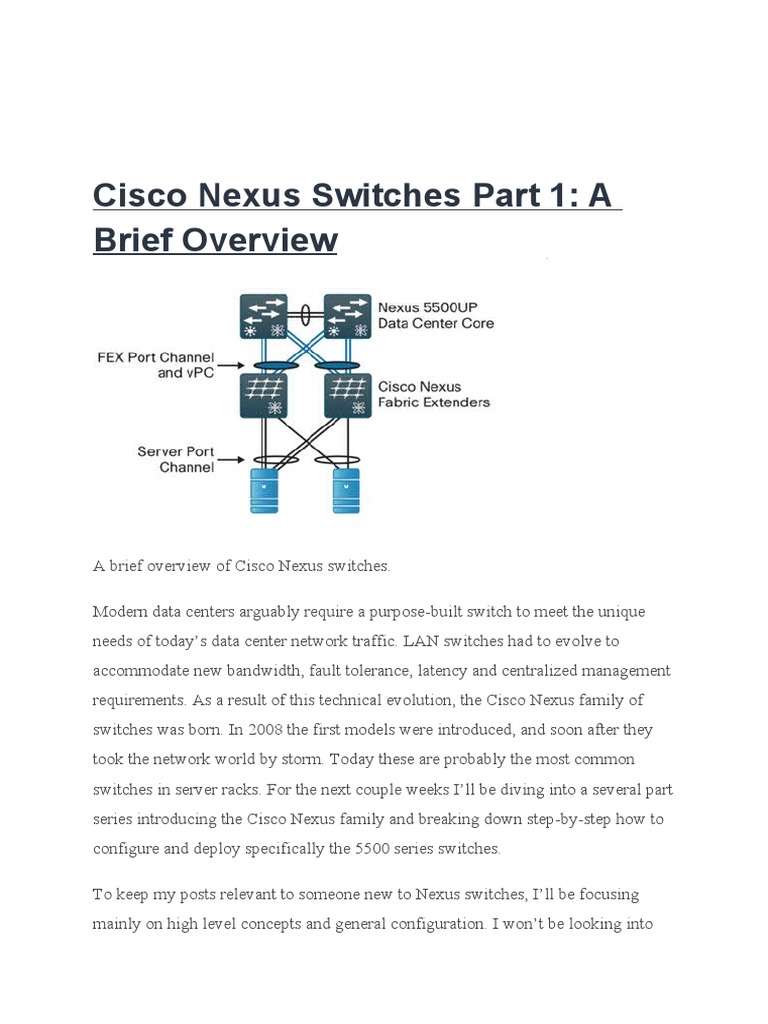 Cisco Nexus Switches Introduction | PDF | Network Switch | Computer ...