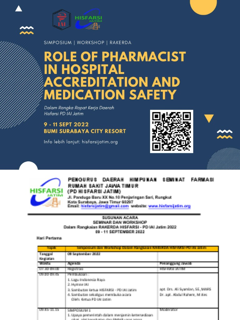Flyer Dan Jadwal Rakerda Hisfarsi Jatim 2022 | PDF