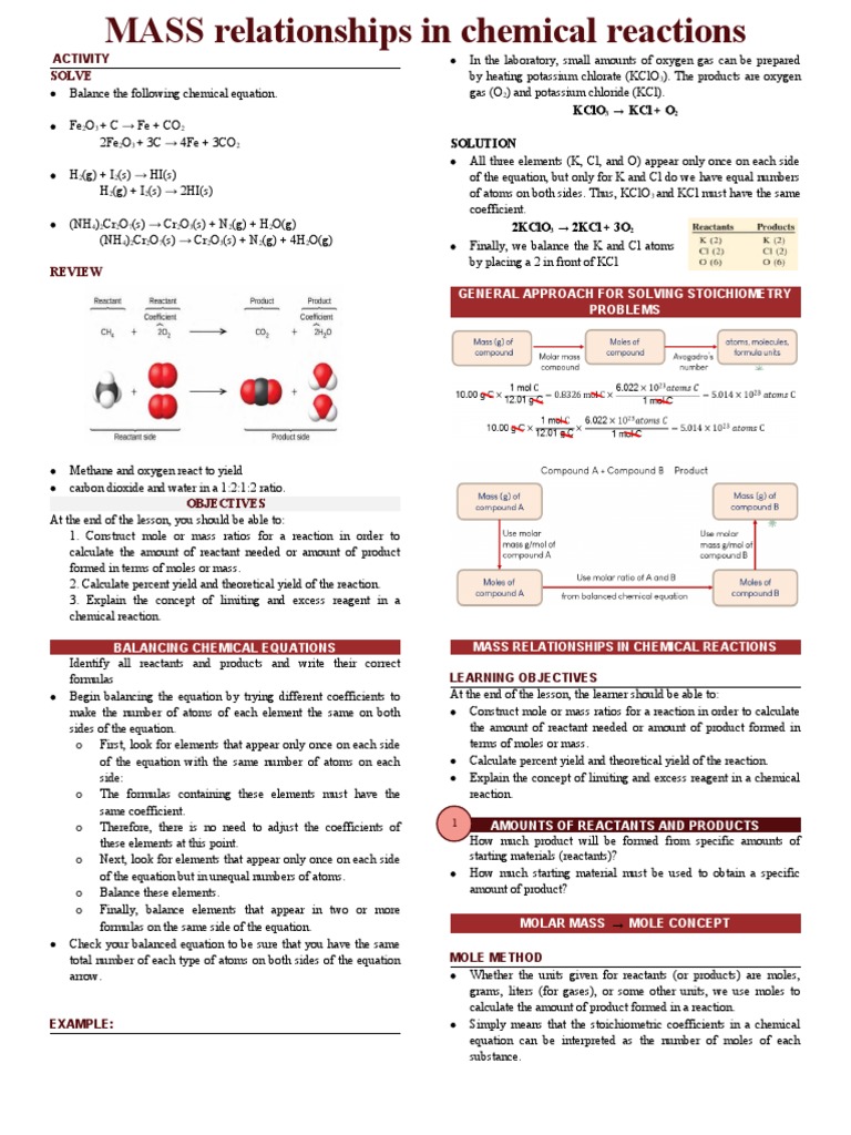 Chemistry Stoichiometry Guide | PDF | Stoichiometry | Mole (Unit)