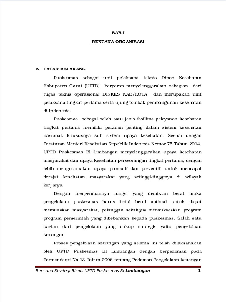 Modul RSB PKM Limbangan Garut | PDF