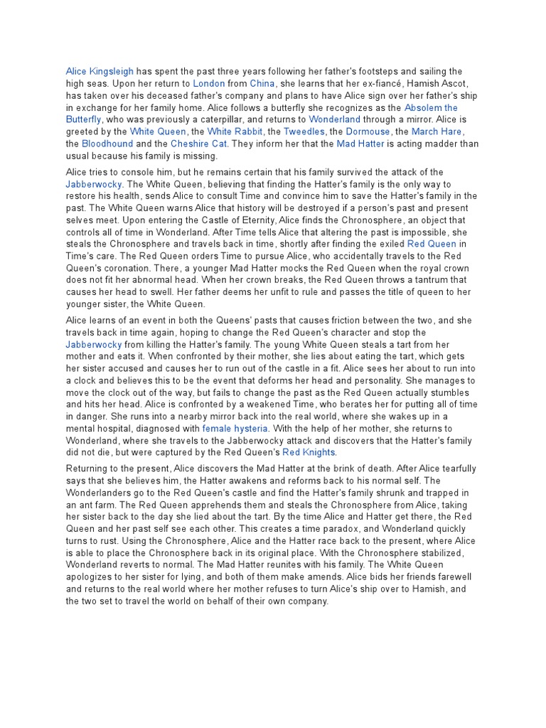 Alice Through The Looking Glass | PDF | Alice's Adventures In ...