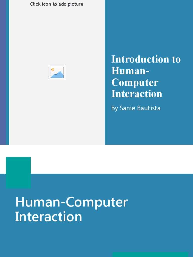 Introduction To Human-Computer Interaction: by Sanie Bautista | PDF | Human–Computer Interaction ...
