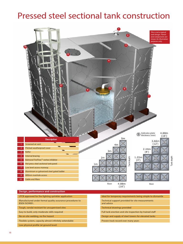 Pressed Steel Sectional Tank Guide | PDF | Mechanical Engineering ...